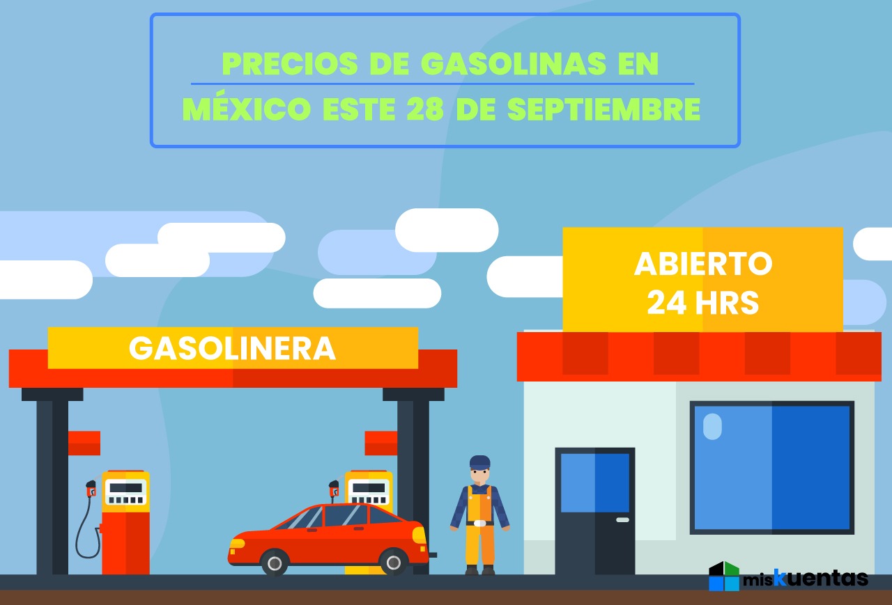 PRECIOS DE GASOLINAS EN MÉXICO ESTE 28 DE SEPTIEMBRE | misKuentas ...