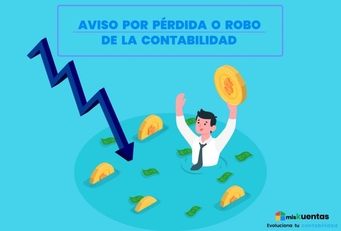 AVISO POR PÉRDIDA O ROBO DE LA CONTABILIDAD | misKuentas : misKuentas