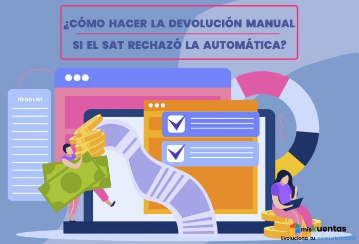 ¿CÓMO HACER LA DEVOLUCIÓN MANUAL SI EL SAT RECHAZÓ LA AUTOMÁTICA? | misKuentas : misKuentas